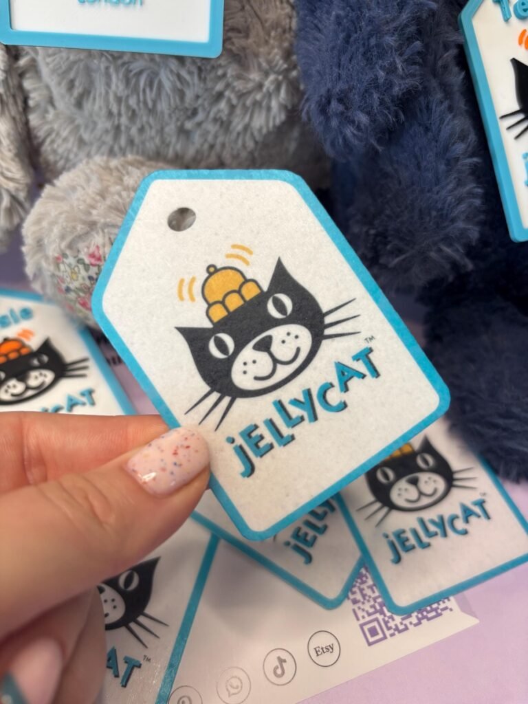 Edible Jelly Cat Swing Tag Topper - lovelybubblymakes.com